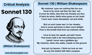 Sonnet 130 | My mistress’ eyes are nothing like the sun – Literary English
